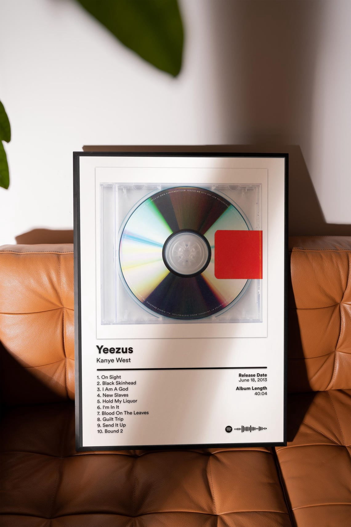 Kanye West Yeezus Album Poster Featuring Iconic CD Cover Art and ...