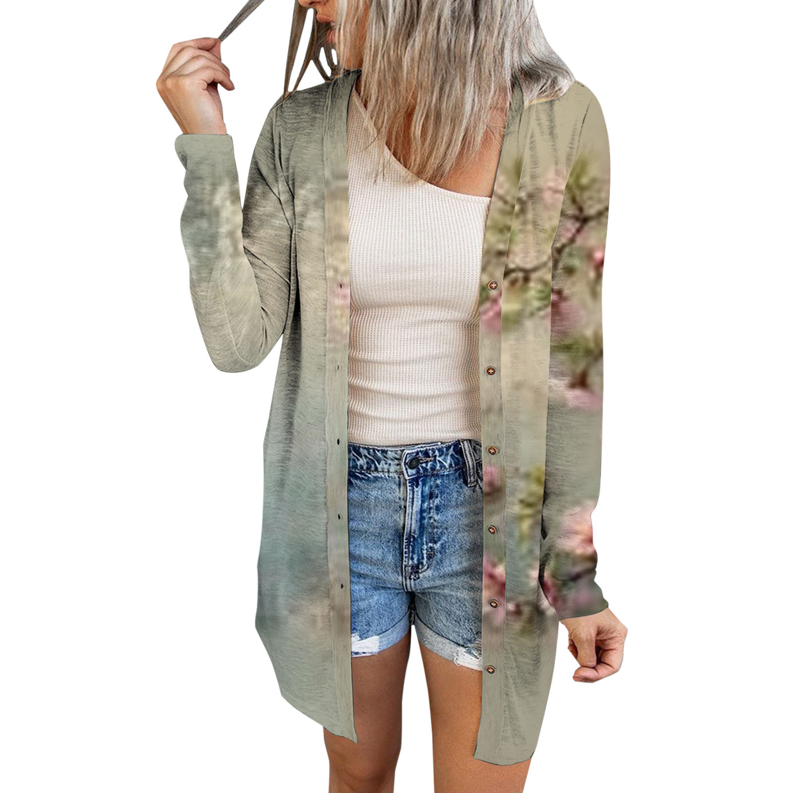 Kaondbfi Cardigan for Women, Cardigan European and American Solid Color ...