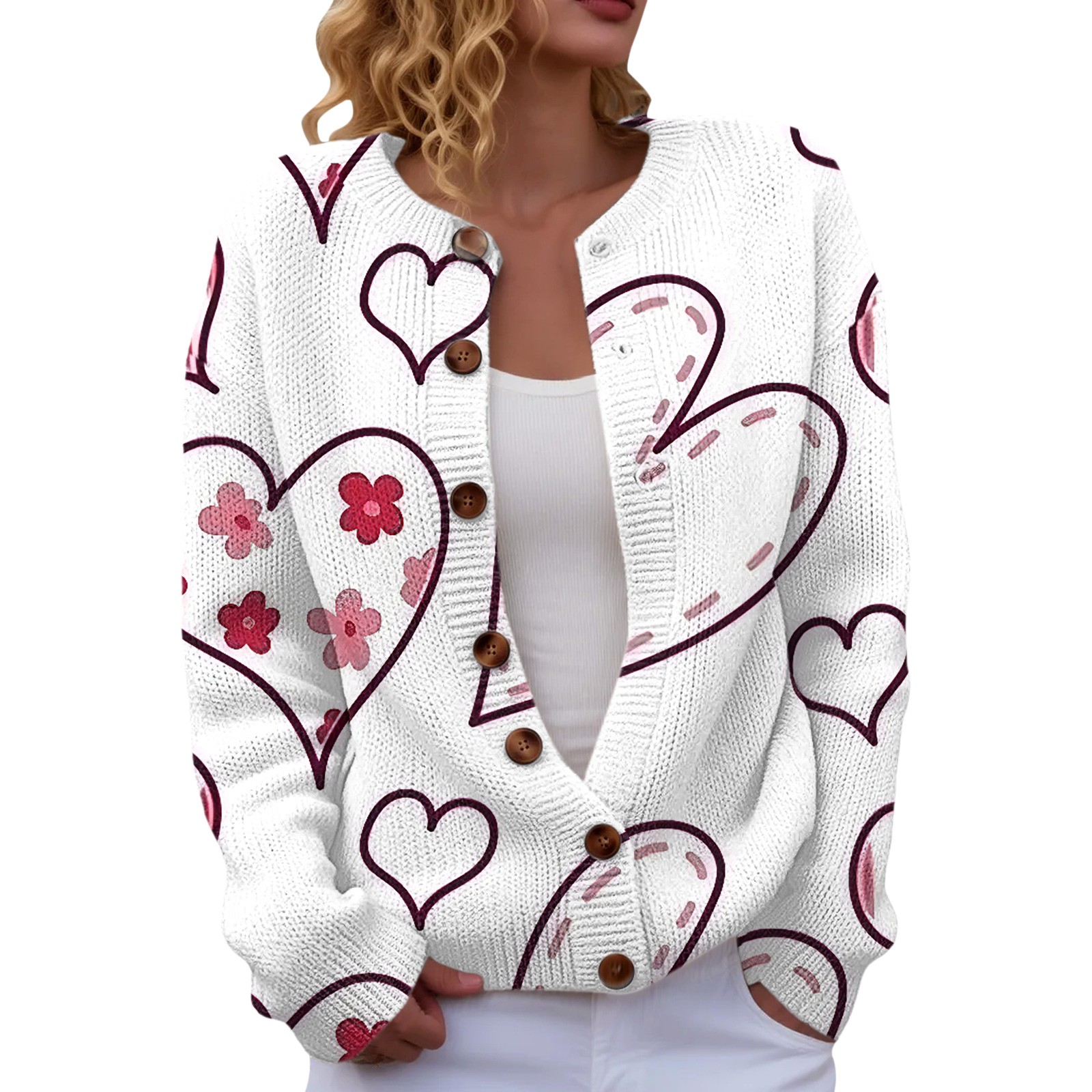 Kaondbfi Valentine's Day New Women's Fun and Cute Knitted Casual ...