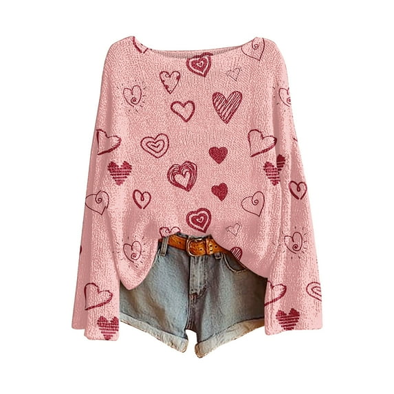 Kaondbfi Valentine's Day New Women's Fun and Cute Knitted Casual ...