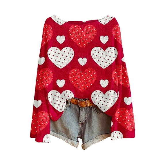 Kaondbfi Valentine's Day New Women's Fun and Cute Knitted Casual ...