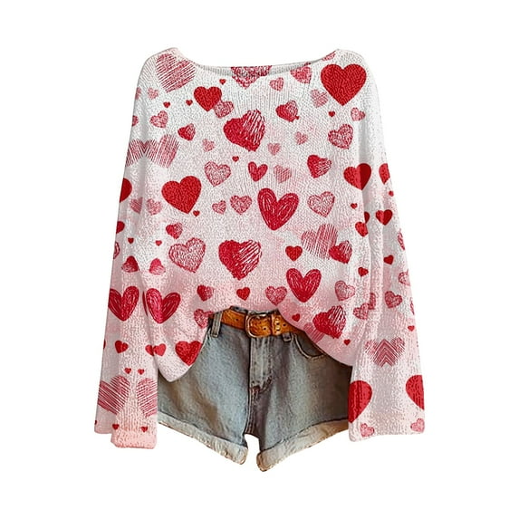 Kaondbfi Valentine's Day New Women's Fun and Cute Knitted Casual ...