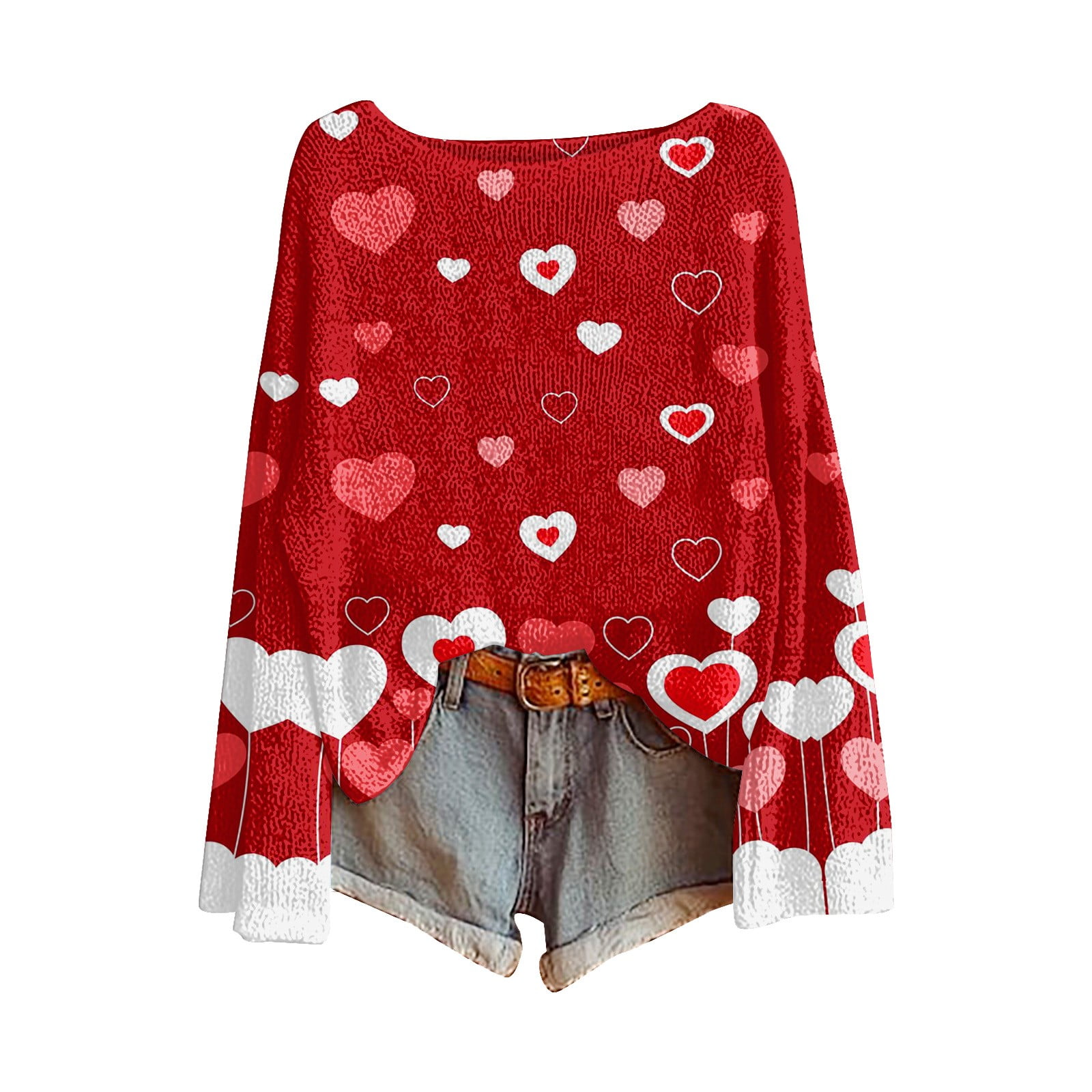 Kaondbfi Valentine's Day New Women's Fun and Cute Knitted Casual ...