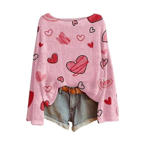 Kaondbfi Valentine's Day New Women's Fun and Cute Knitted Casual ...