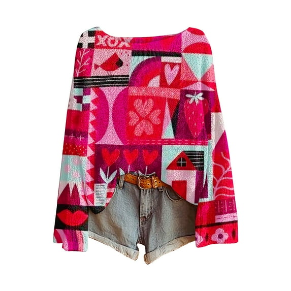 Kaondbfi Valentine's Day New Women's Fun and Cute Knitted Casual ...