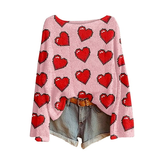 Kaondbfi Valentine's Day New Women's Fun and Cute Knitted Casual ...