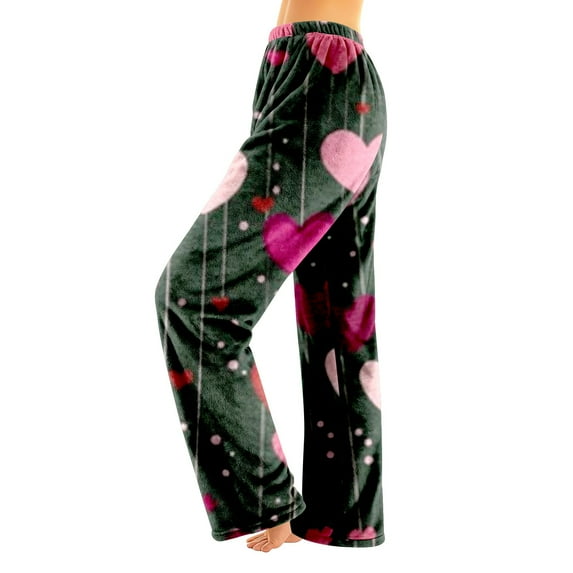 Kaondbfi Valentine's Day Pants Women's Cute Funny Anime Flat Loose ...