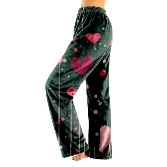 Kaondbfi Valentine's Day Pants Women's Cute Funny Anime Flat Loose ...