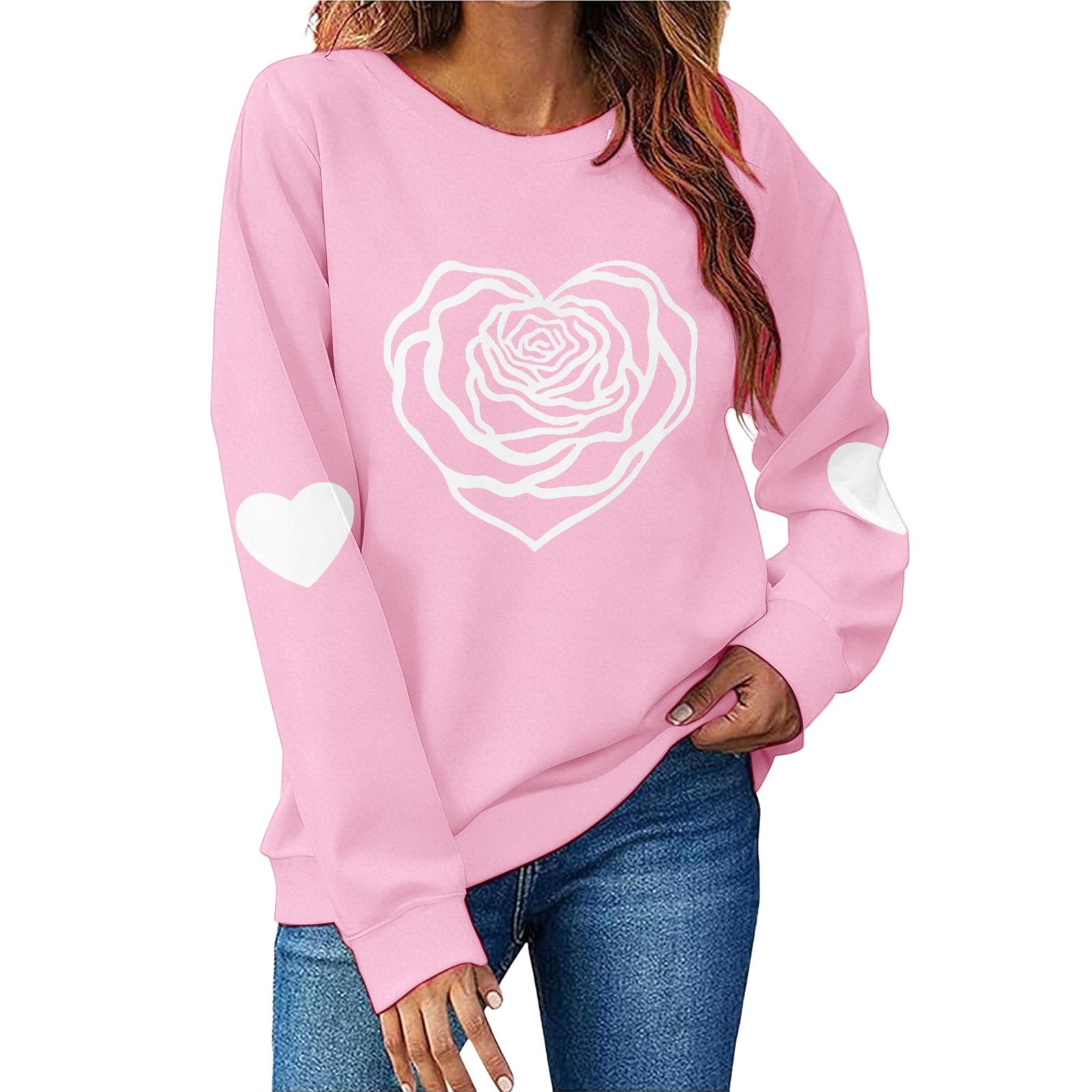 Kaondbfi Valentine's Day Sweatshirt for Women Fall Winter Tops Long ...