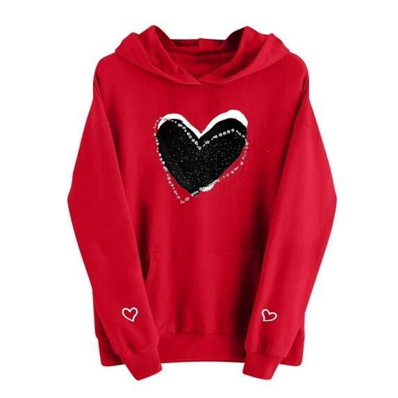 Kaondbfi Valentine's Day Women's Autumn and Winter Letter Print Long ...