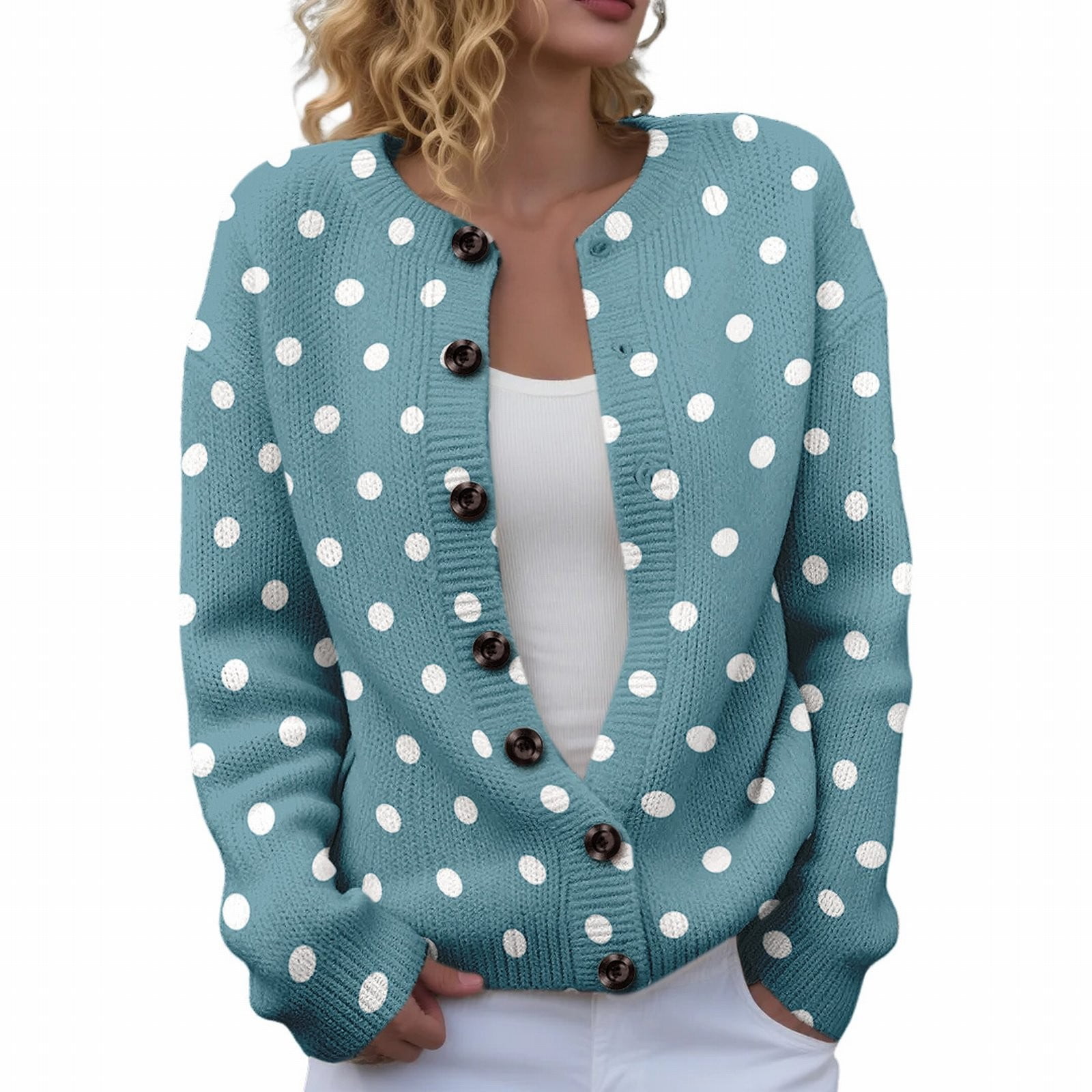 Kaondbfi Women's Cardigan, Open Front Cardigans Cute Flower Print ...