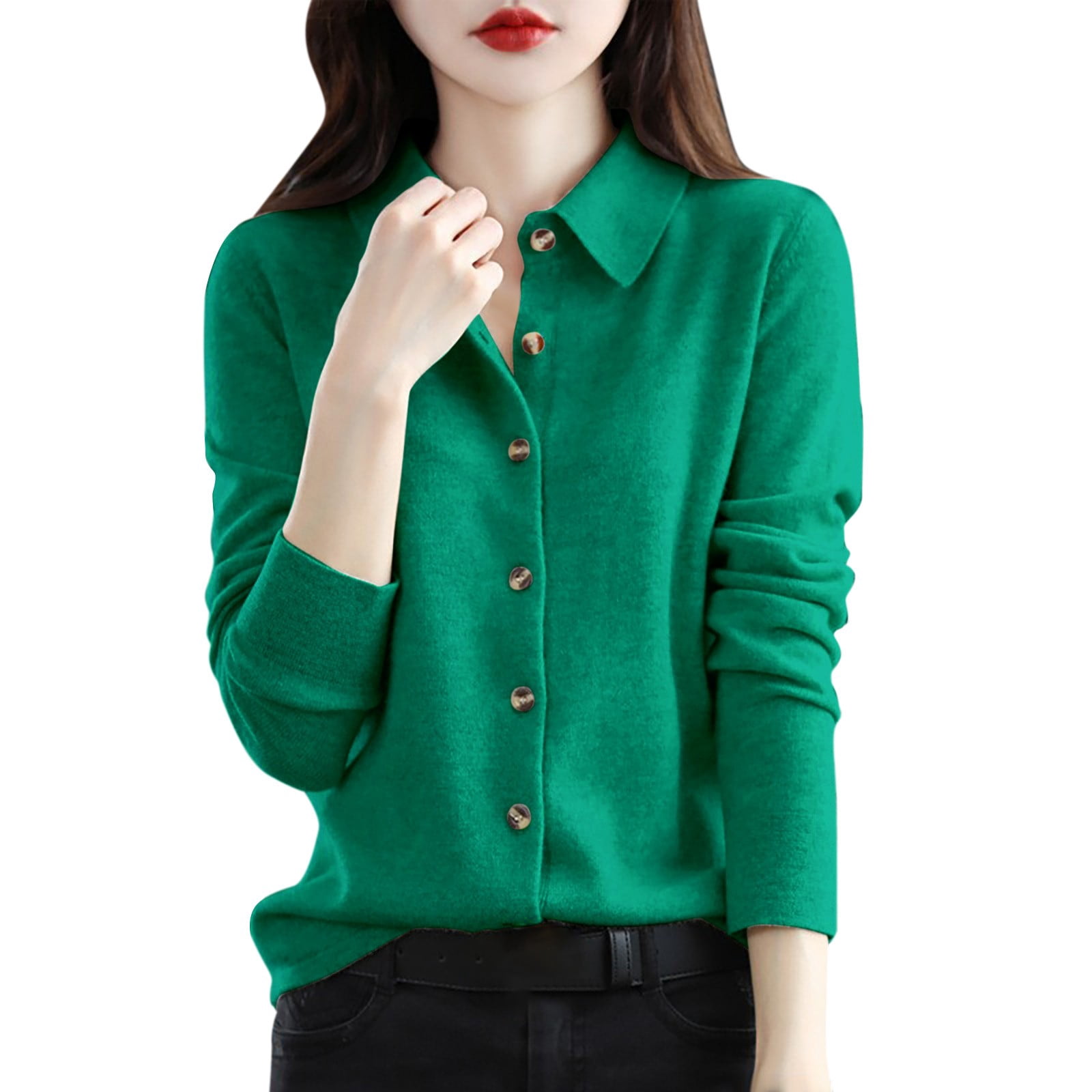 Kaondbfi Women's Sweater Coat, Wool Sweaters Women's Fall Winter Warm ...