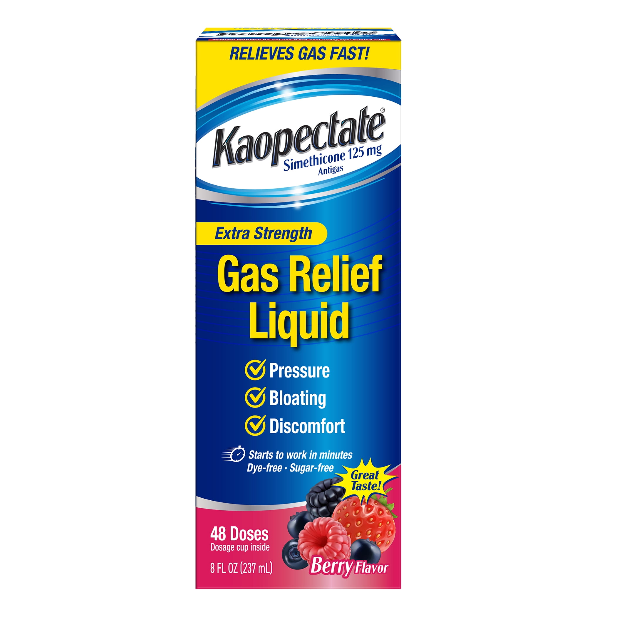 Kaopectate Extra Strength Gas and Indigestion Relief Liquid, Mixed ...