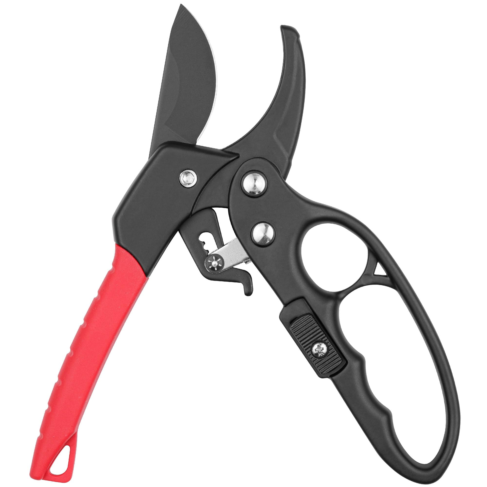 KapStrom 8” Professional Garden Clippers (Red), Premium Hand Pruners w ...