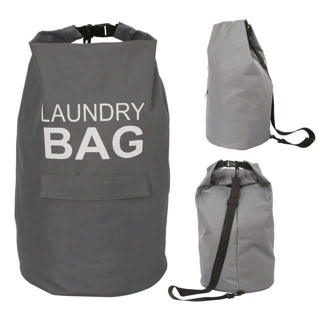 Mainstays Grey Flannel Drawstring Canvas Laundry Bag - Walmart.com