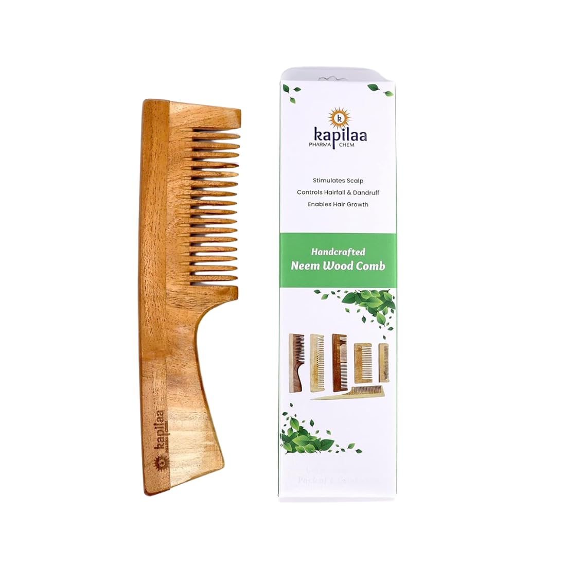 Kapilaa Pharma Chem Neem Wooden Comb For Men Hair Growth Hairfall ...