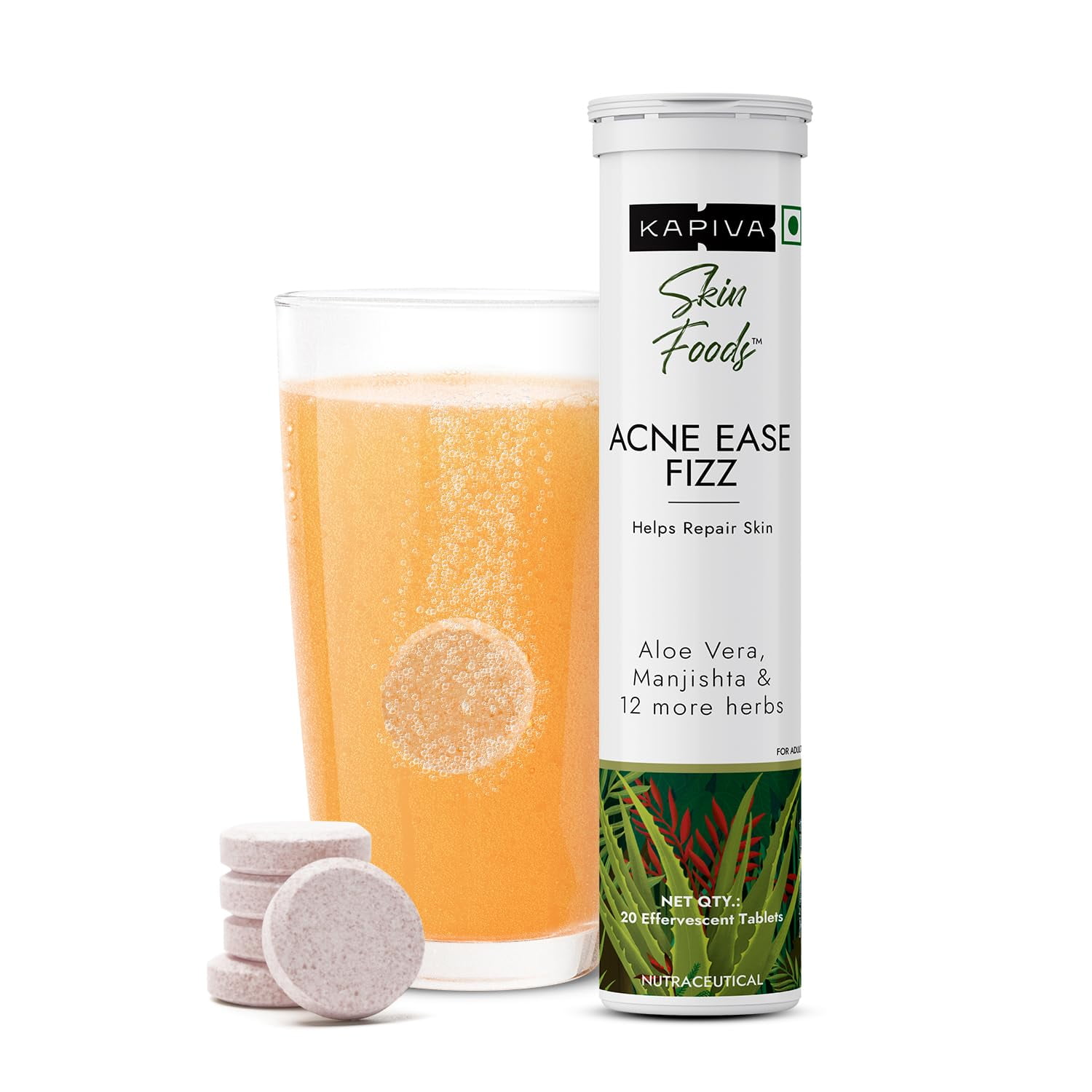 Kapiva Skin Foods Acne Ease Fizz | Reduces Acne & Acne Marks Naturally ...