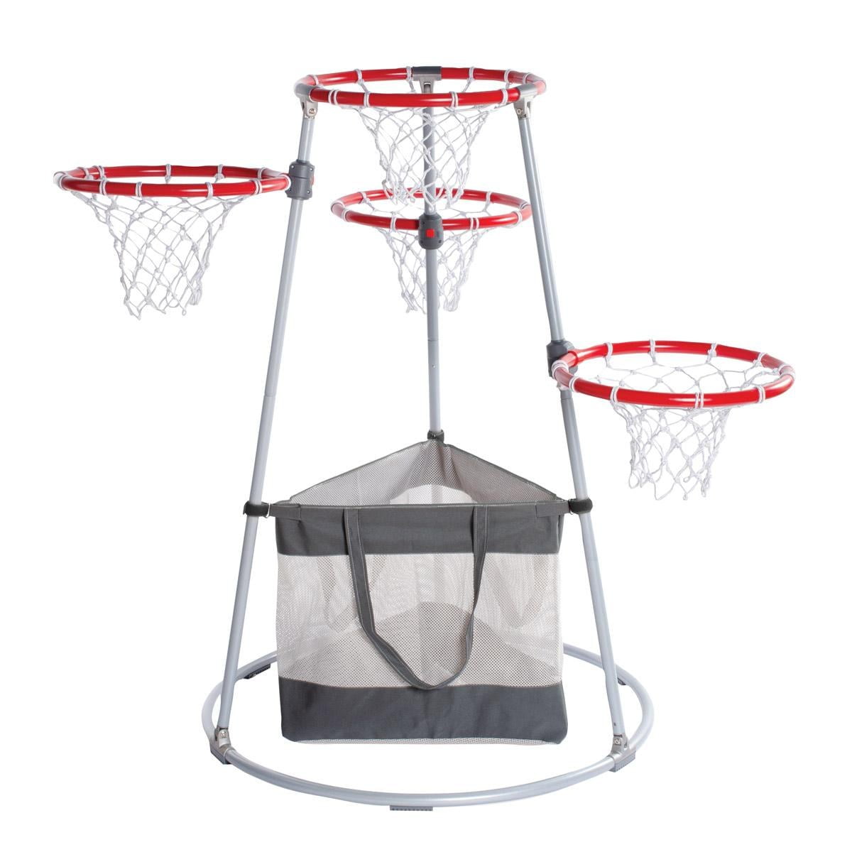 Kaplan Kids Indoor 4-Hoop Basketball Set with Adjustable Height ...