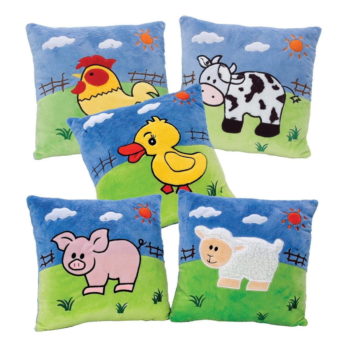 Kaplan Early Learning Company Farm Animal Pillows - Set of 5 - Walmart.com