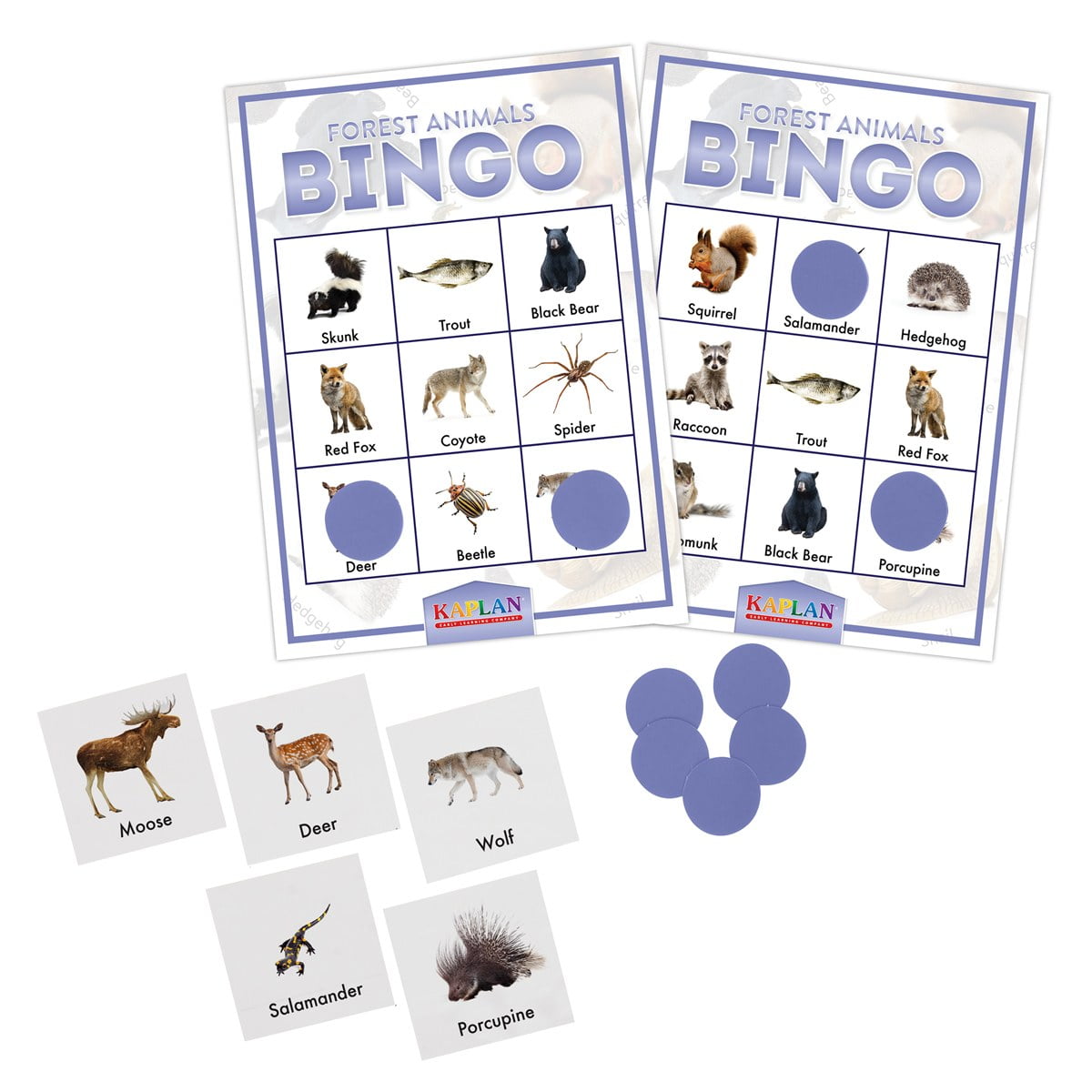 Kaplan Early Learning Company Forest Animals Bingo Learning Game ...