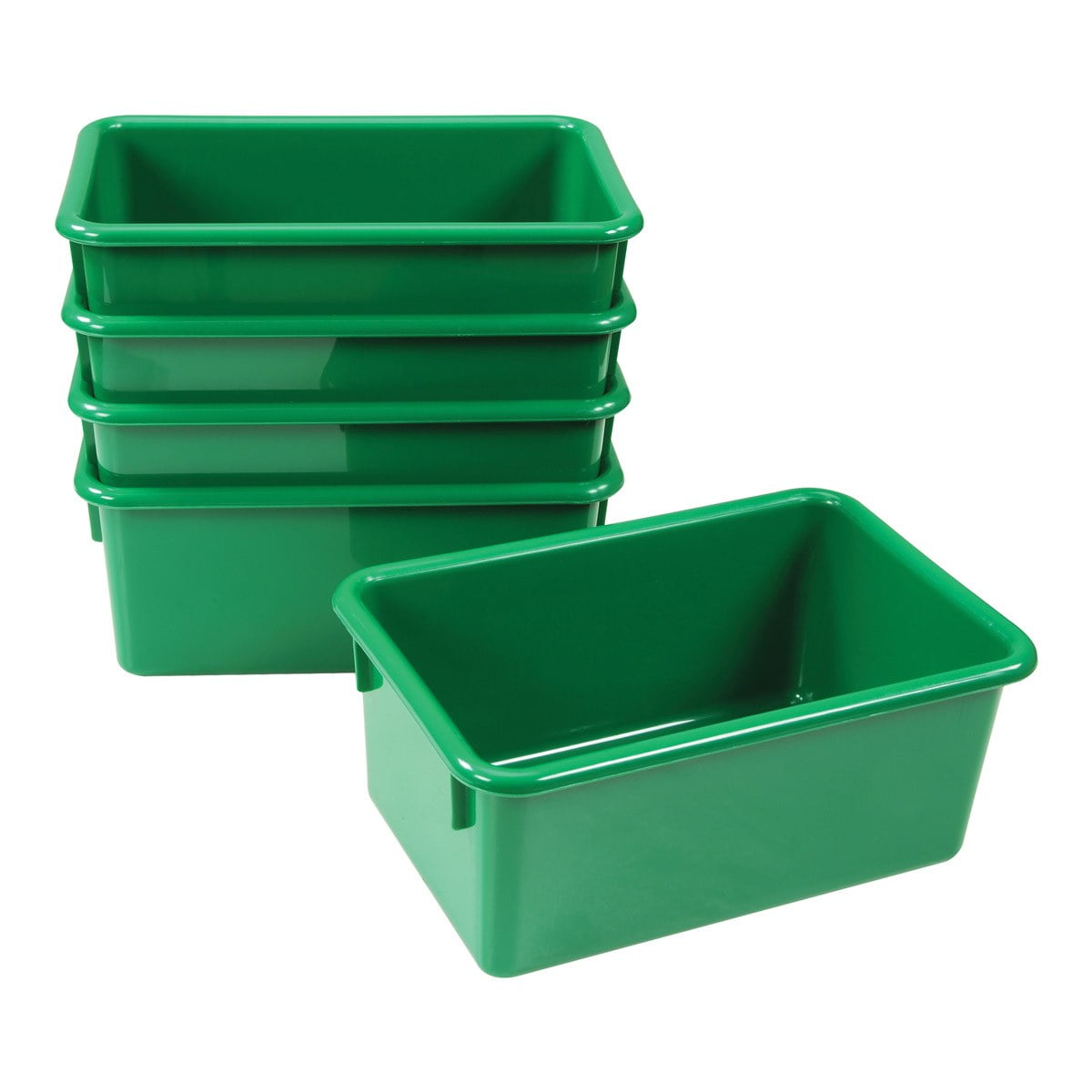 Kaplan Early Learning Company Green Colored Storage Bin - Set of 5 ...