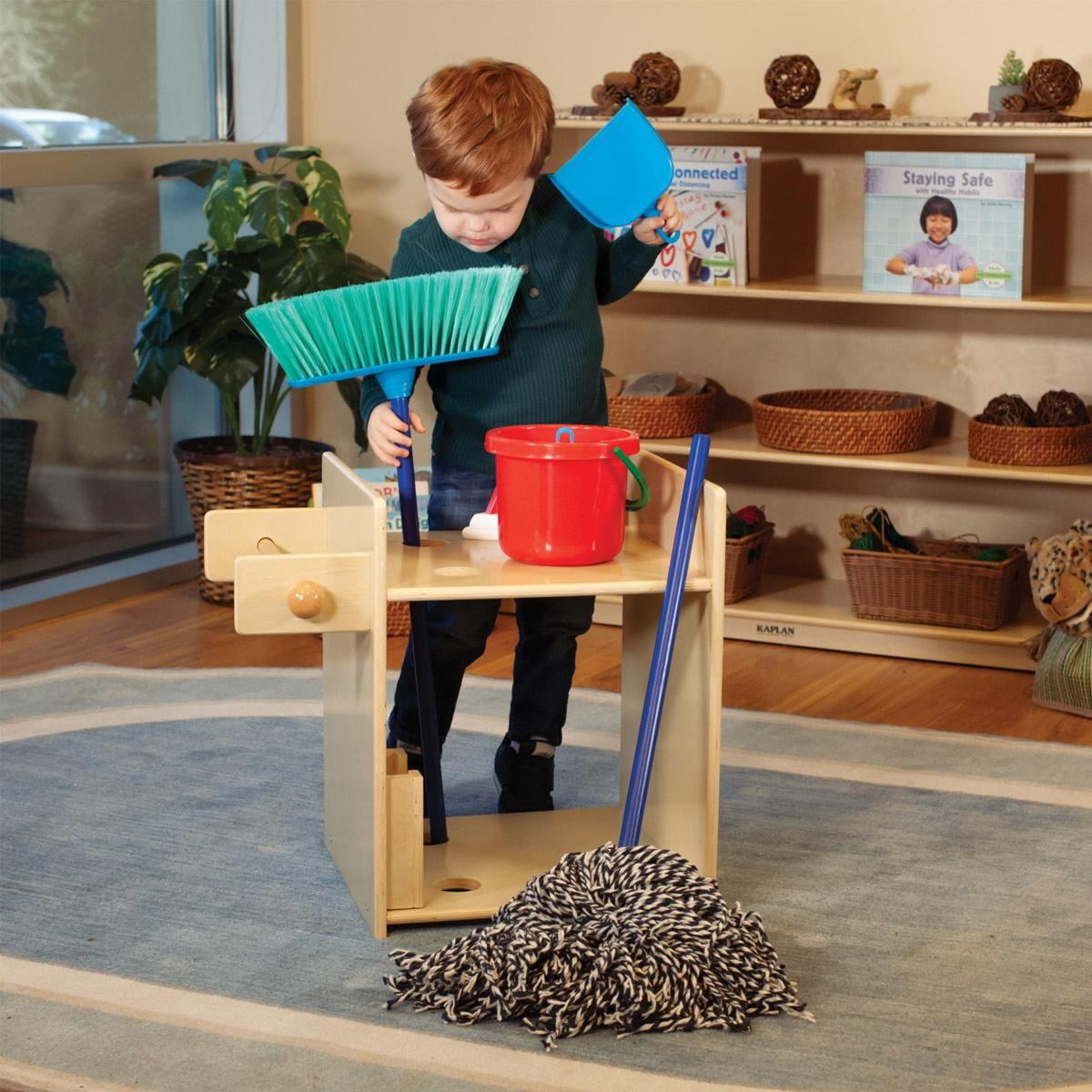 Kaplan Early Learning Kids Wooden Toy Play Set - Pretend Furniture with ...