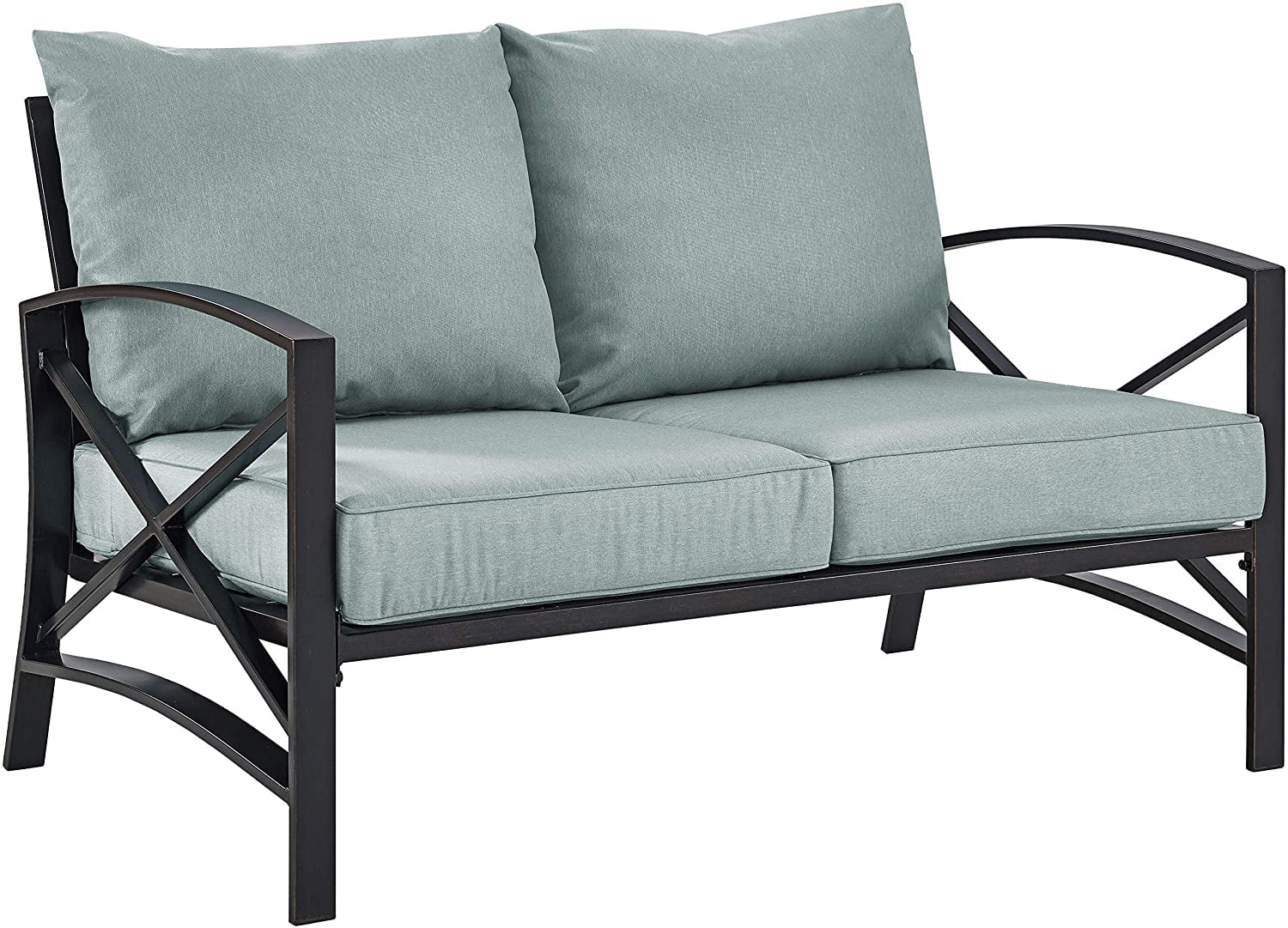 Kaplan Outdoor Loveseat, 2-Person Patio Couch for Porch, Deck, Backyard ...