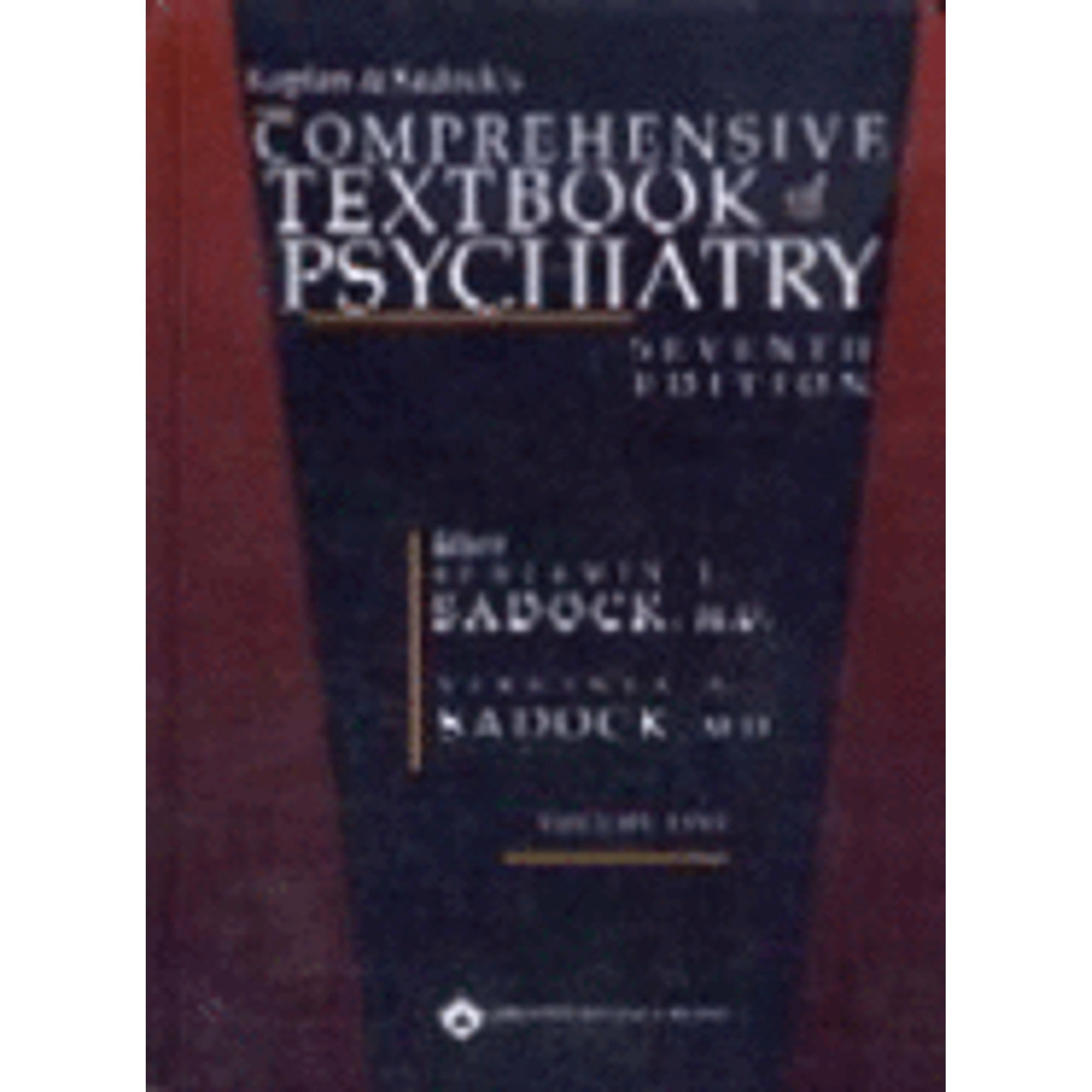 Pre-Owned Kaplan & Sadock's Comprehensive Textbook of Psychiatry (2 ...