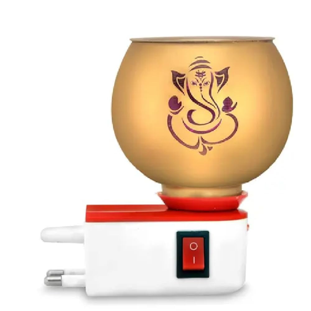 Kapoor Dani Electric Camphor Diffuser Aroma Oil Burner with Dual Function Light and Heater ...