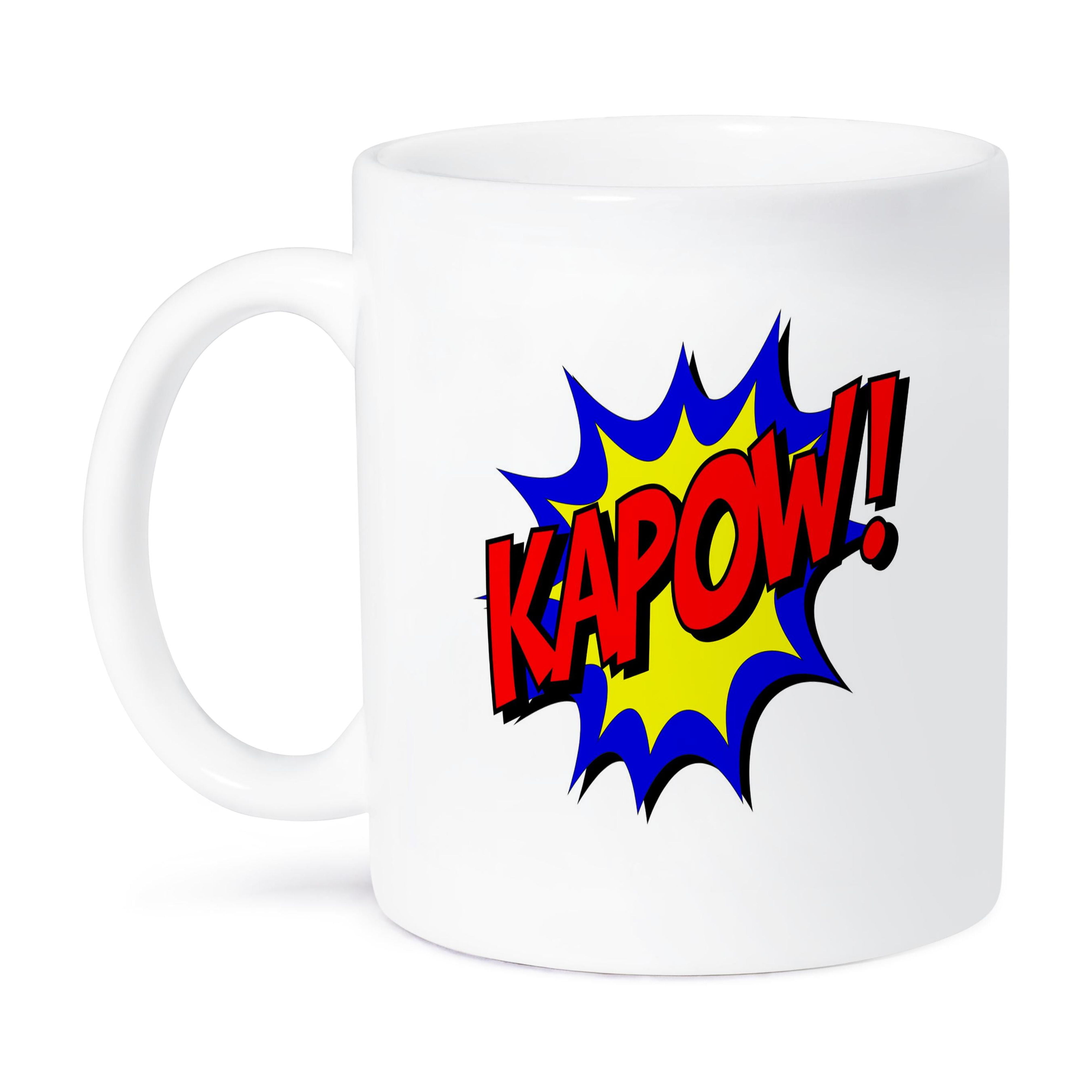 3dRose, Kapow Superhero Fighting Punch Comic Strip Word 3drsmm, 11oz ...