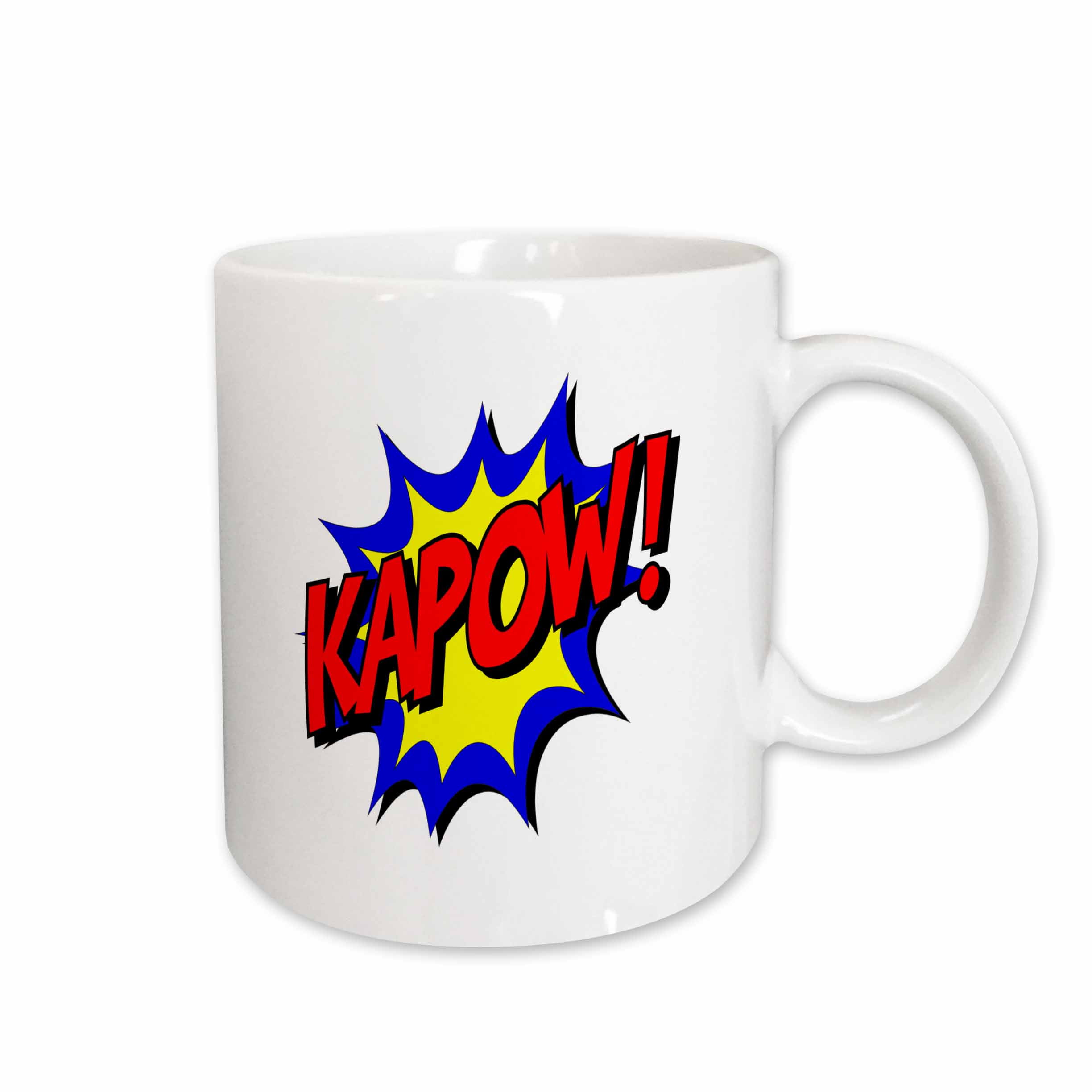 Kapow Superhero Fighting Punch Comic Strip Word 3drsmm 11oz Mug mug ...