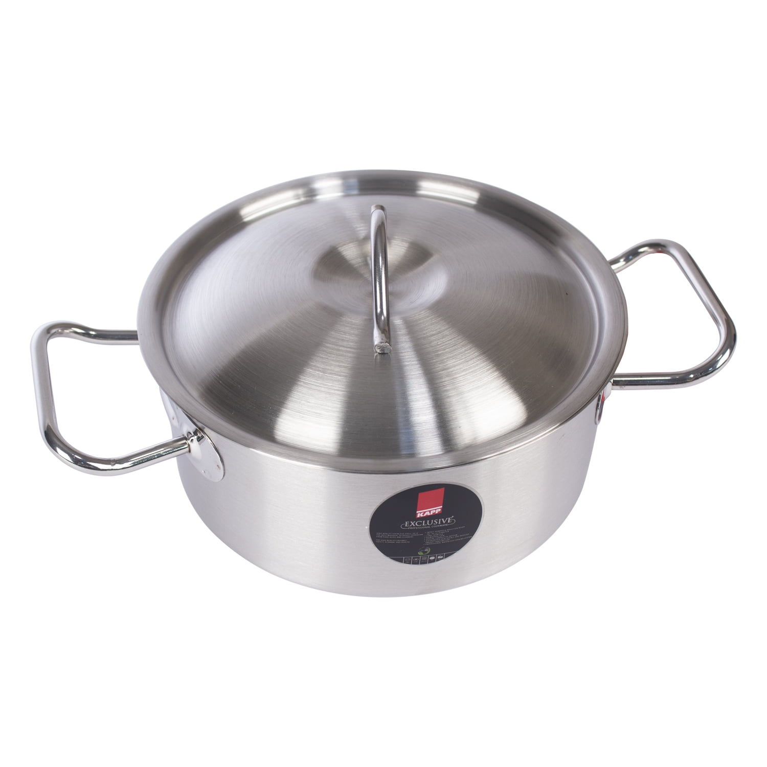 Kapp Stainless Steel Casserole Dutch Oven Stockpot, Dishwasher, Oven ...