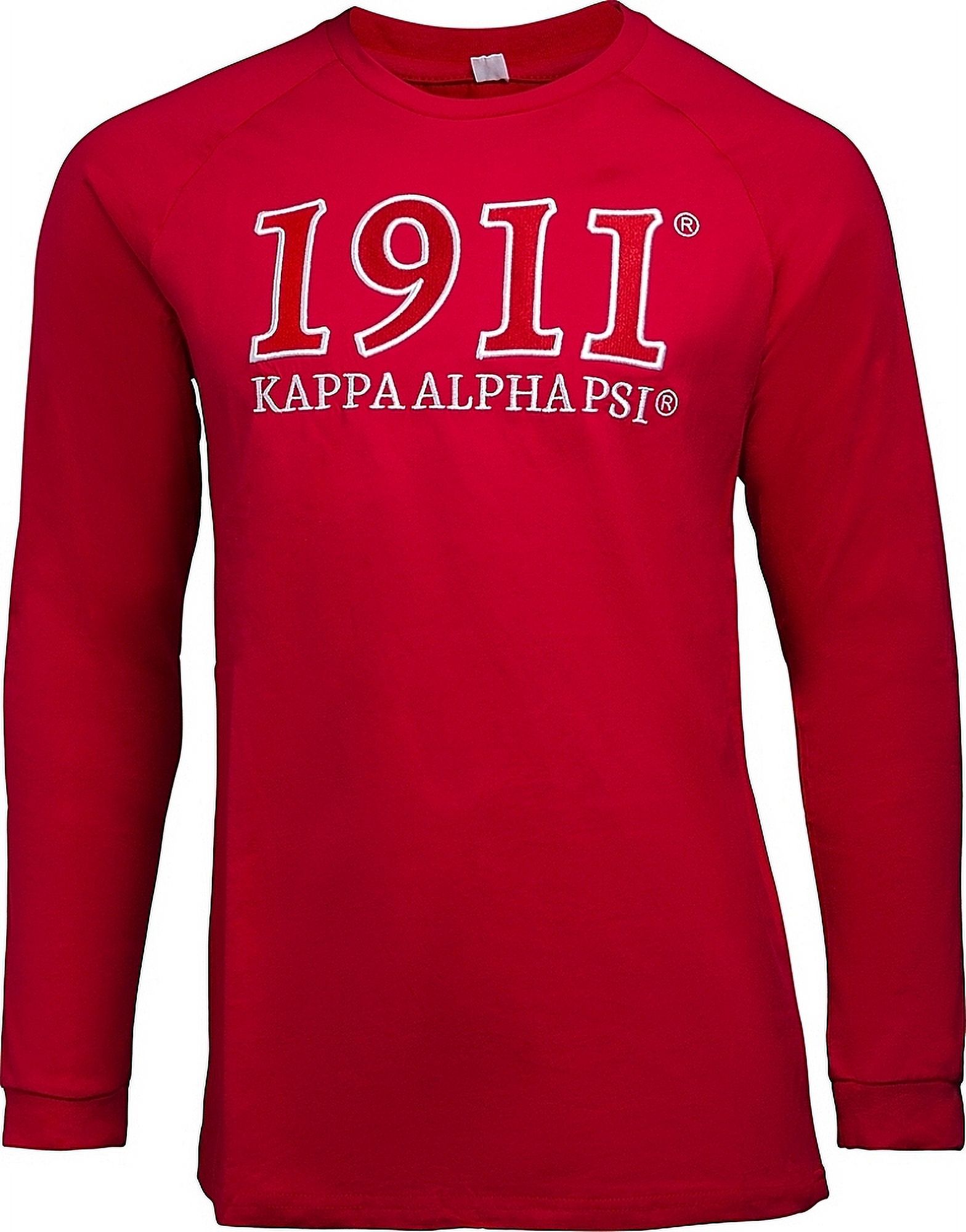 Kappa Alpha Psi 1911 Cotton Long-Sleeve Mens Shirt [Red - M] - Walmart.com