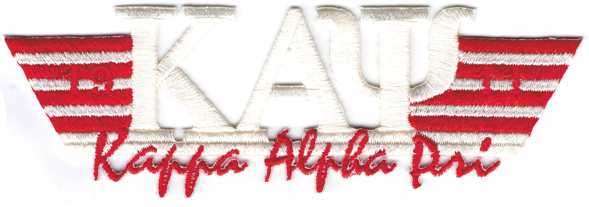 Kappa Alpha Psi 2-Tone 3-N-1 Wing Design Iron-On Patch [White - 4.75 ...