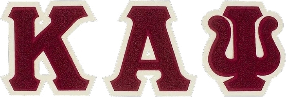 Kappa Alpha Psi Chenille Letters Iron-On Patch Set [Crimson Red - 4"T] - Walmart.com