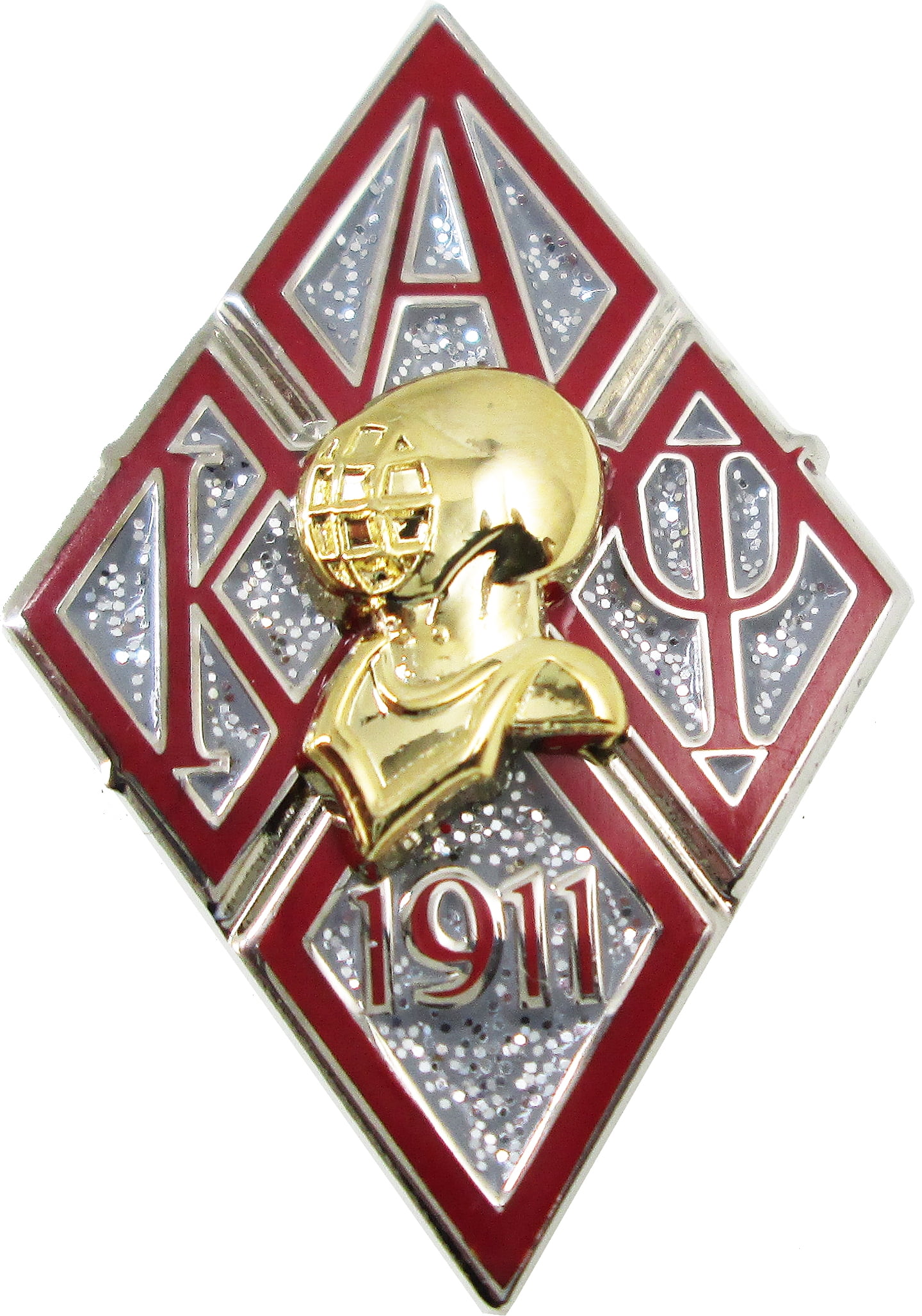 Kappa Alpha Psi K-Diamond 3D Helmet Armor Lapel Pin [Silver - 1.25"T ...