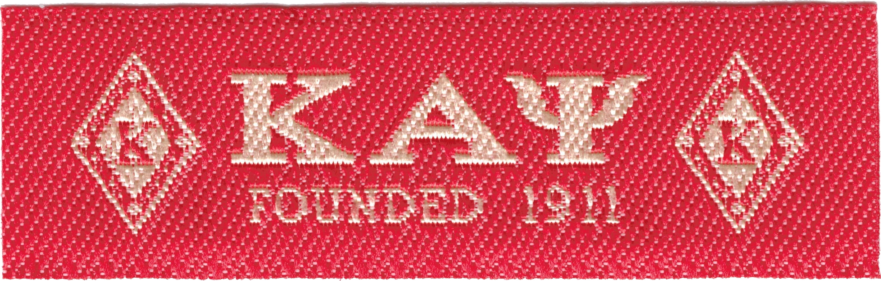 Kappa Alpha Psi Founded 1911 Thin Woven Label Iron-On Patch [12 Per ...