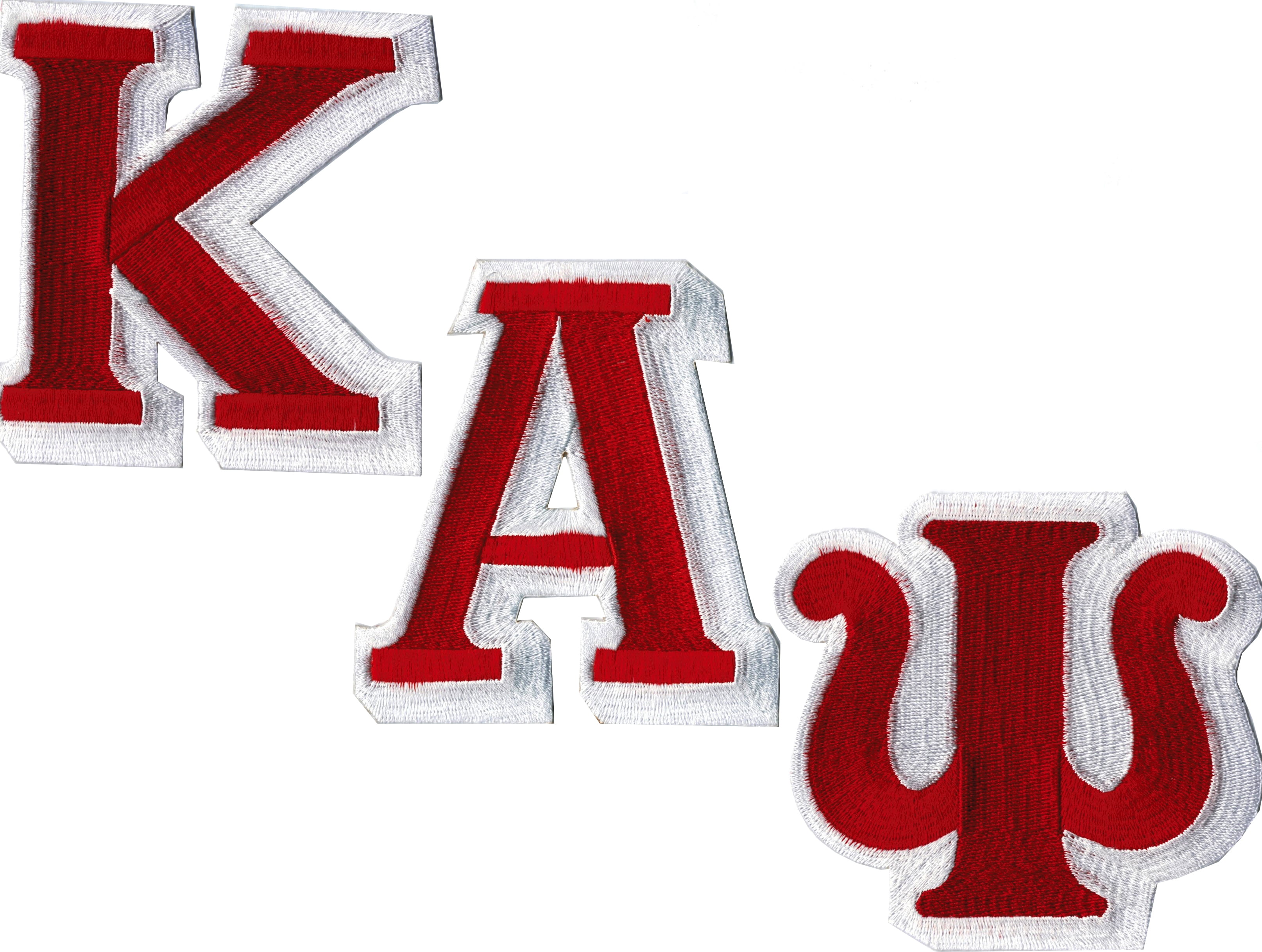 Kappa Alpha Psi Large Letter Iron-On Patch Set [Red - 4"] - Walmart.com