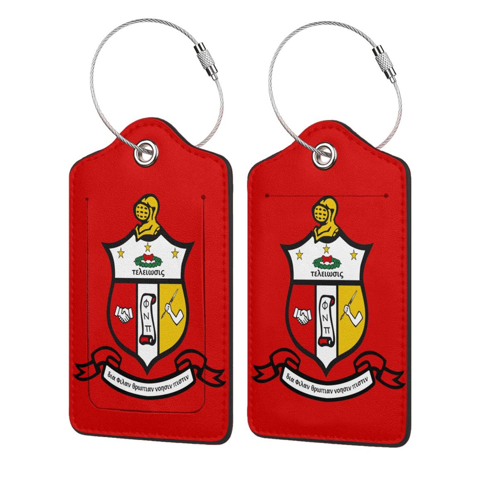 Kappa Alpha Psi Luggage Tags with Stainless Steel Loop Privacy Cover ...