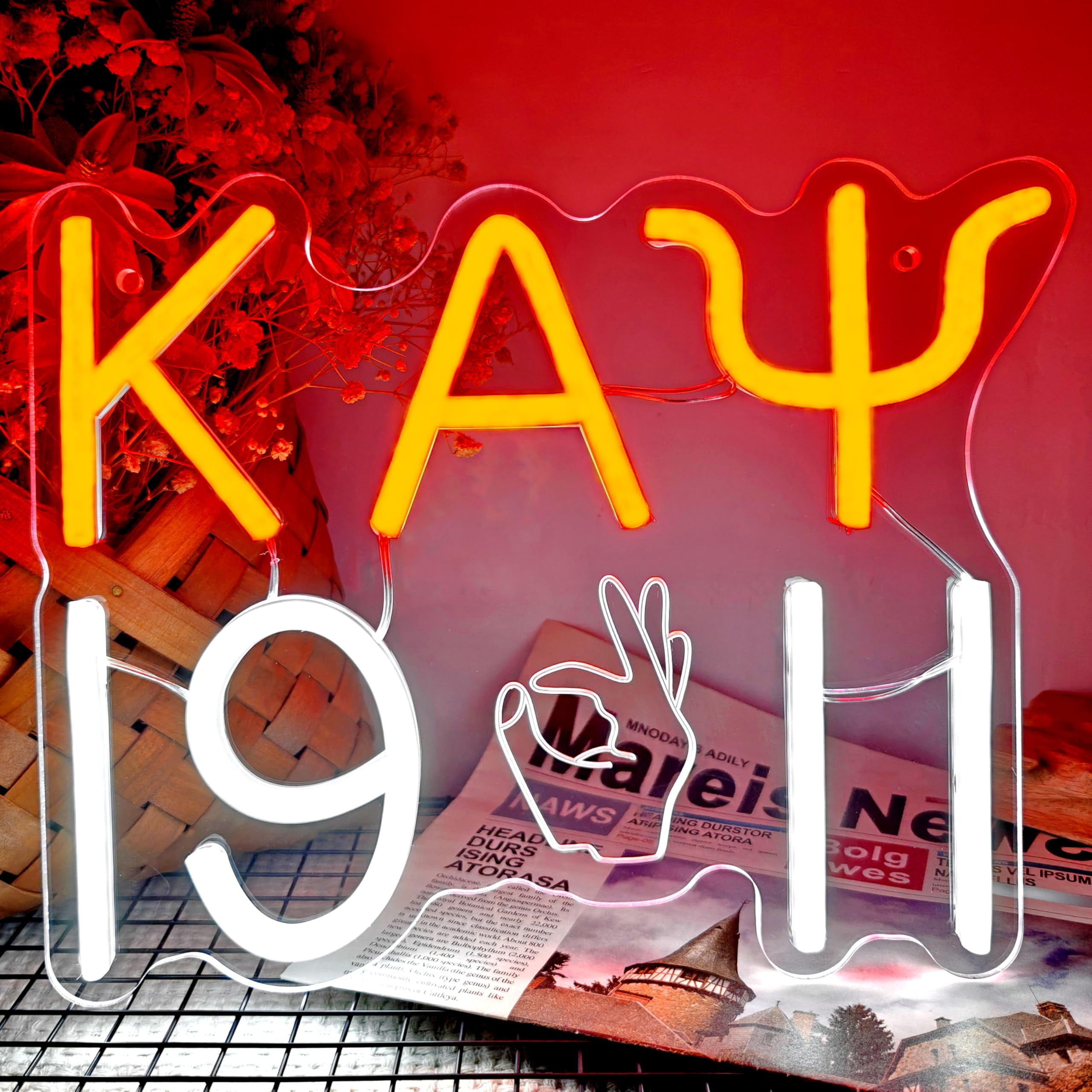 Kappa Alpha Psi Neon Sign,KAP Fraternity LED Neon Signs for Wall Decor ...