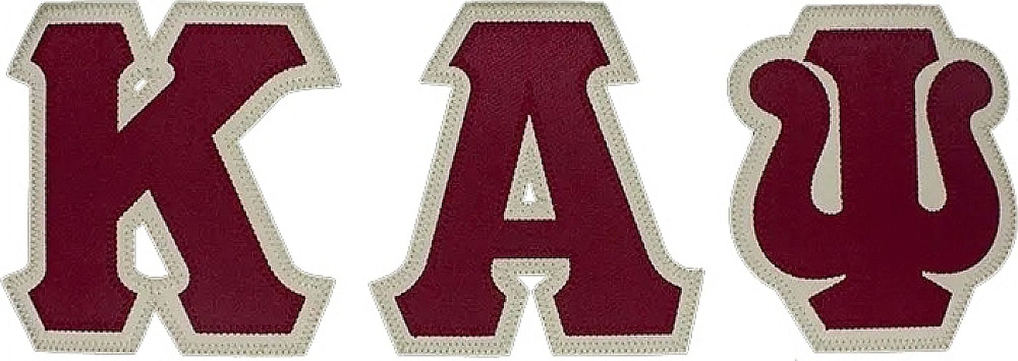 Kappa Alpha Psi Satin Tackle Twill Letters Iron-On Patch Set [Crimson ...