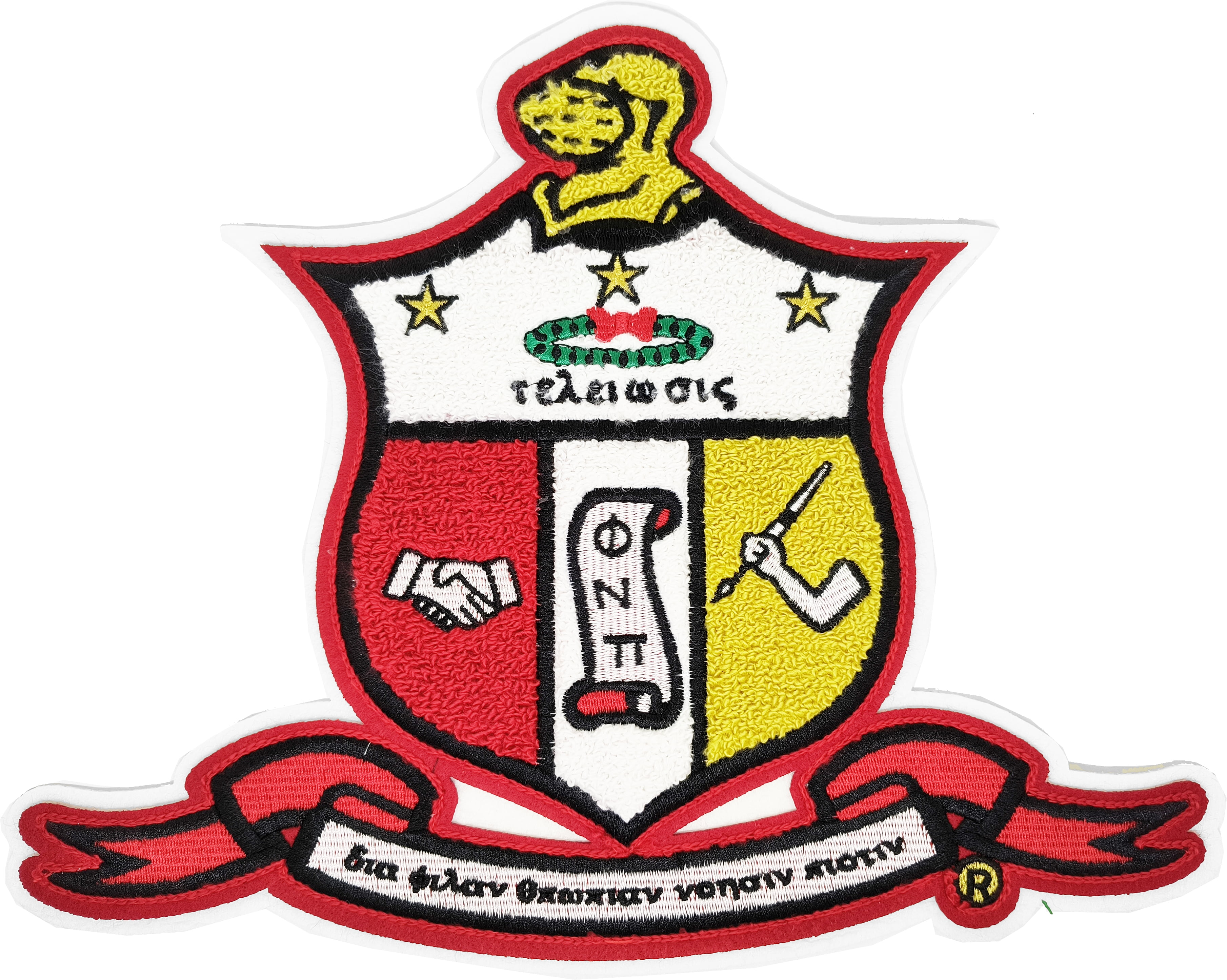 Kappa Alpha Psi Shield Chenille Sew-On Patch [Red - 10"T] - Walmart.com
