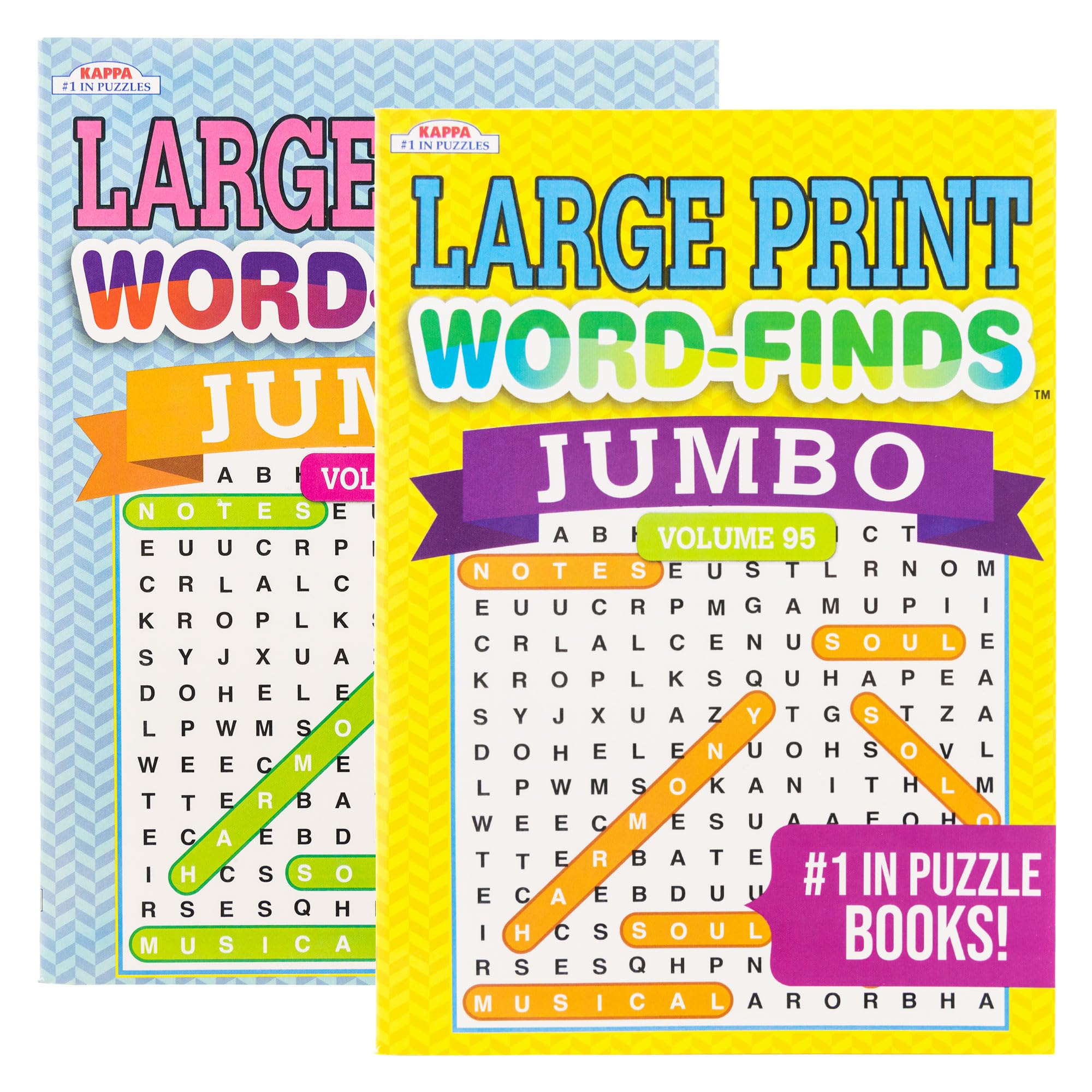 Kappa Jumbo Large Print MMF7 Word Finds Puzzle Book 2 Titles, Word ...