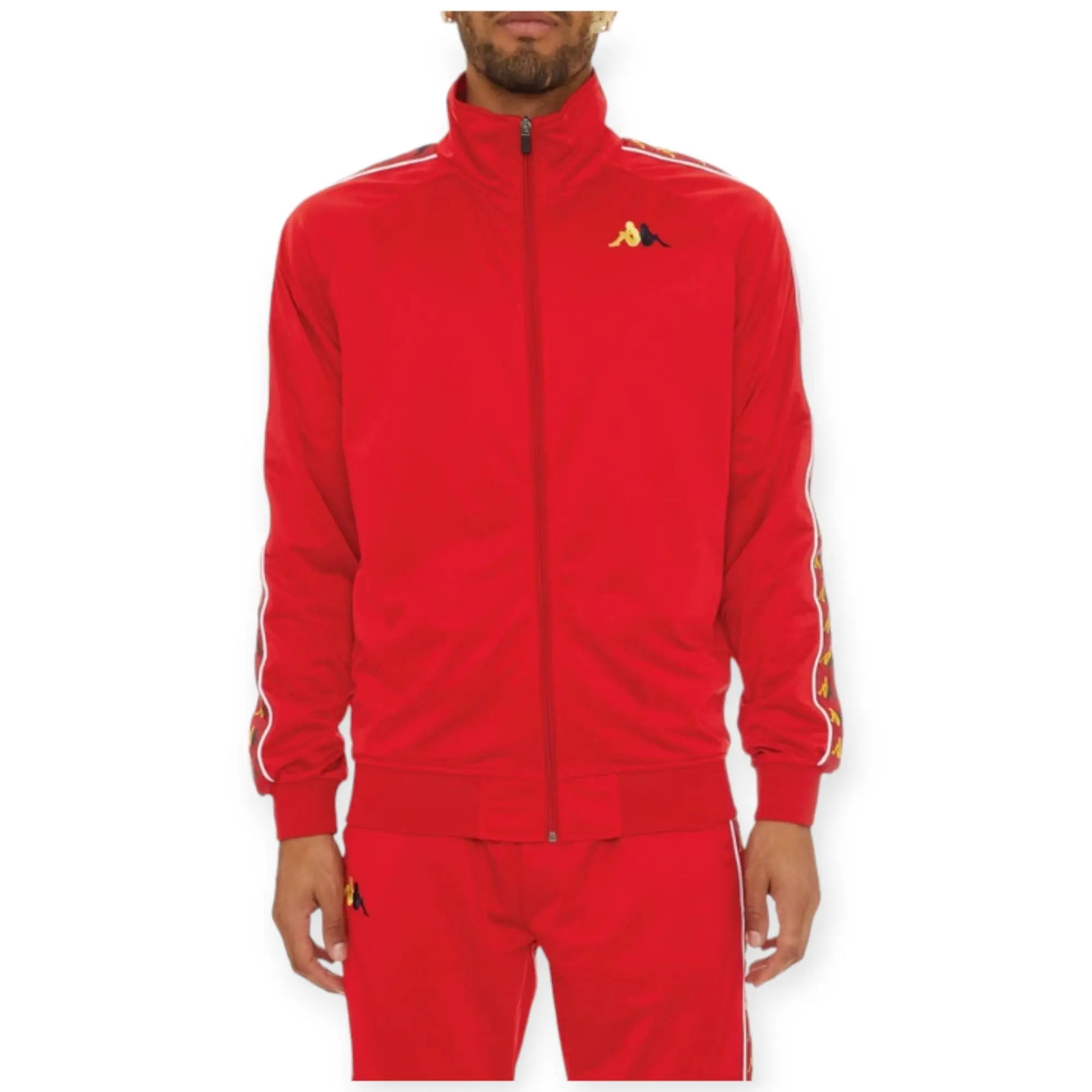 Kappa Men 222 banda carambie Track Jacket (Red,Yellow,Dark Blue ...