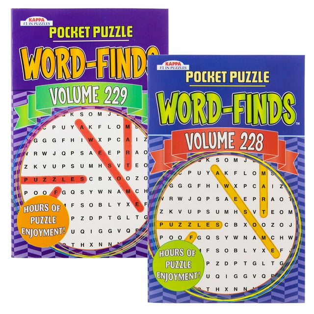 Kappa Pocket Word Finds Puzzle Book 2 Titles, Digest Size 8"x 5" Word ...
