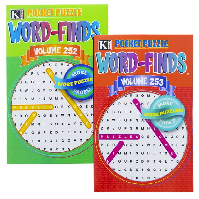 Kappa Pocket Word Finds Puzzle Book 2 Titles, Digest Size 8"x 5" Word ...
