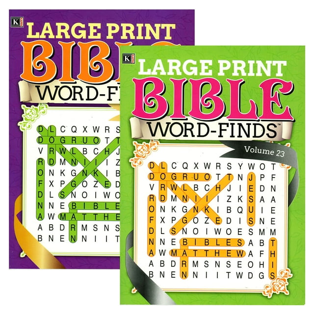 Kappa Puzzle Book Large Print Bible Word Finds Book 2 Titles Word ...