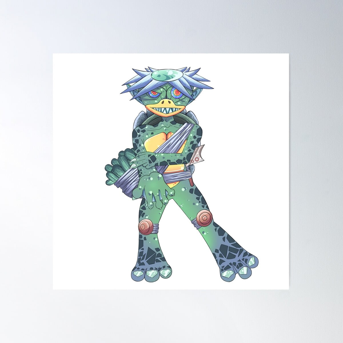 Kappa Yokai Series Poster Wall Art, Modern Wall Decor For Living Room ...