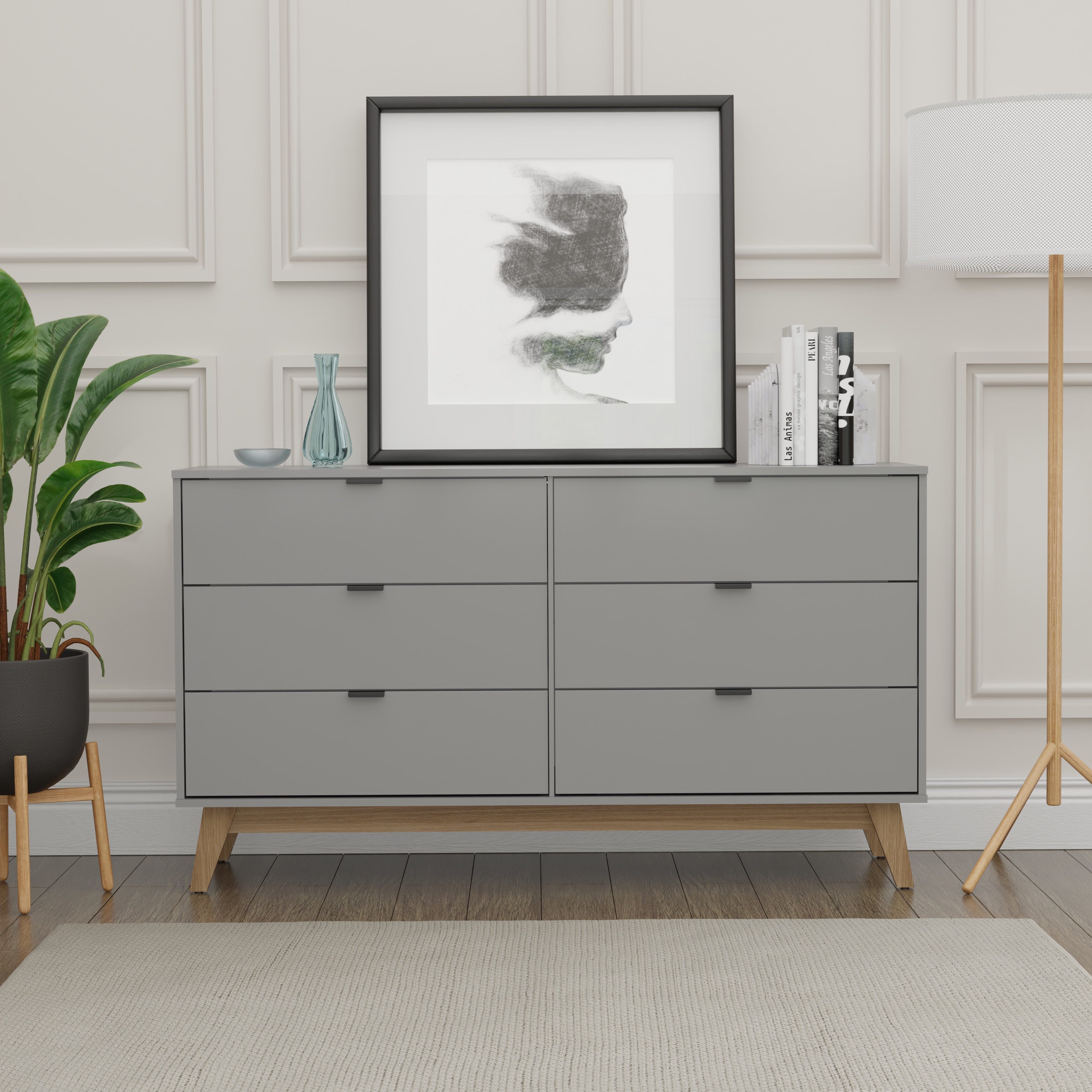 Kappesberg Hanford Modern 6-Drawer Dresser – Functionality and Style ...