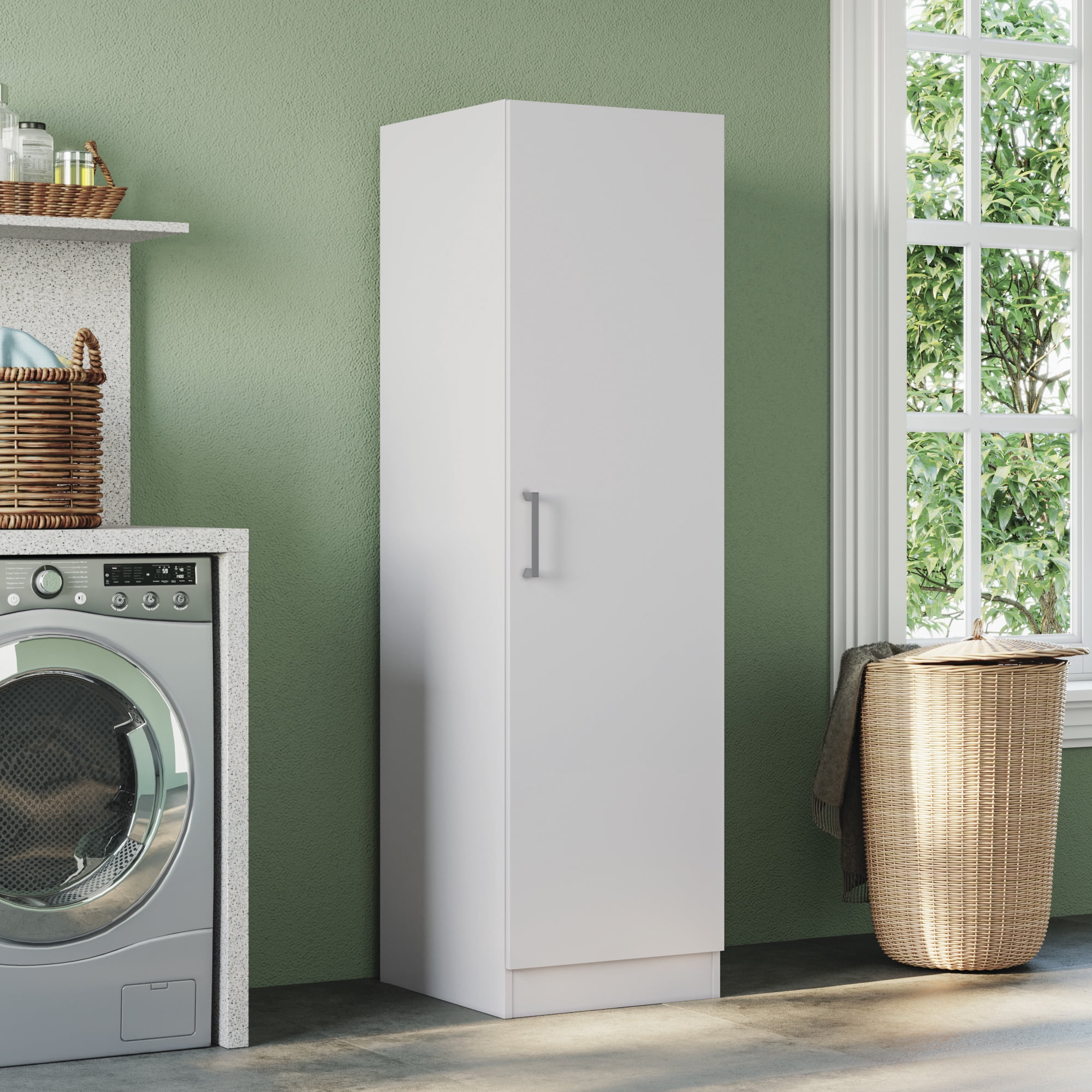 Kappesberg Stanford 1-Door Pantry Storage Cabinet, White, for Adults ...